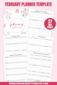 Free Printable February Planner 2026 (27 Pages) - Draw Craft Create