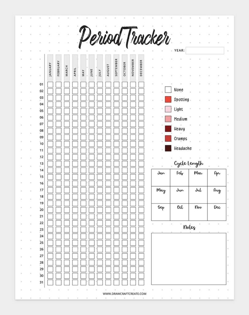 20+ Free Printable Tracker Template - Draw Craft Create