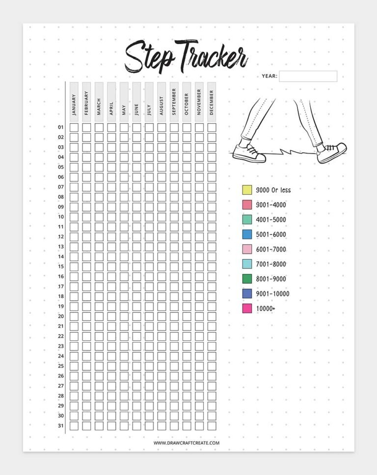 20+ Free Printable Tracker Template - Draw Craft Create