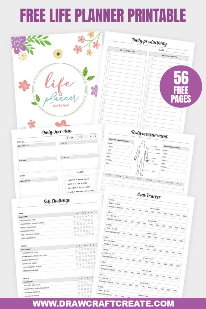 Free Printable Project Planner Template (12 Design) - Draw Craft Create
