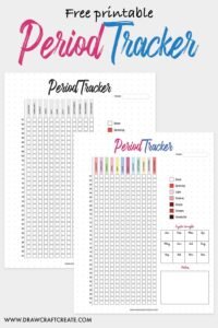 Free Printable Period Tracker Template - Draw Craft Create