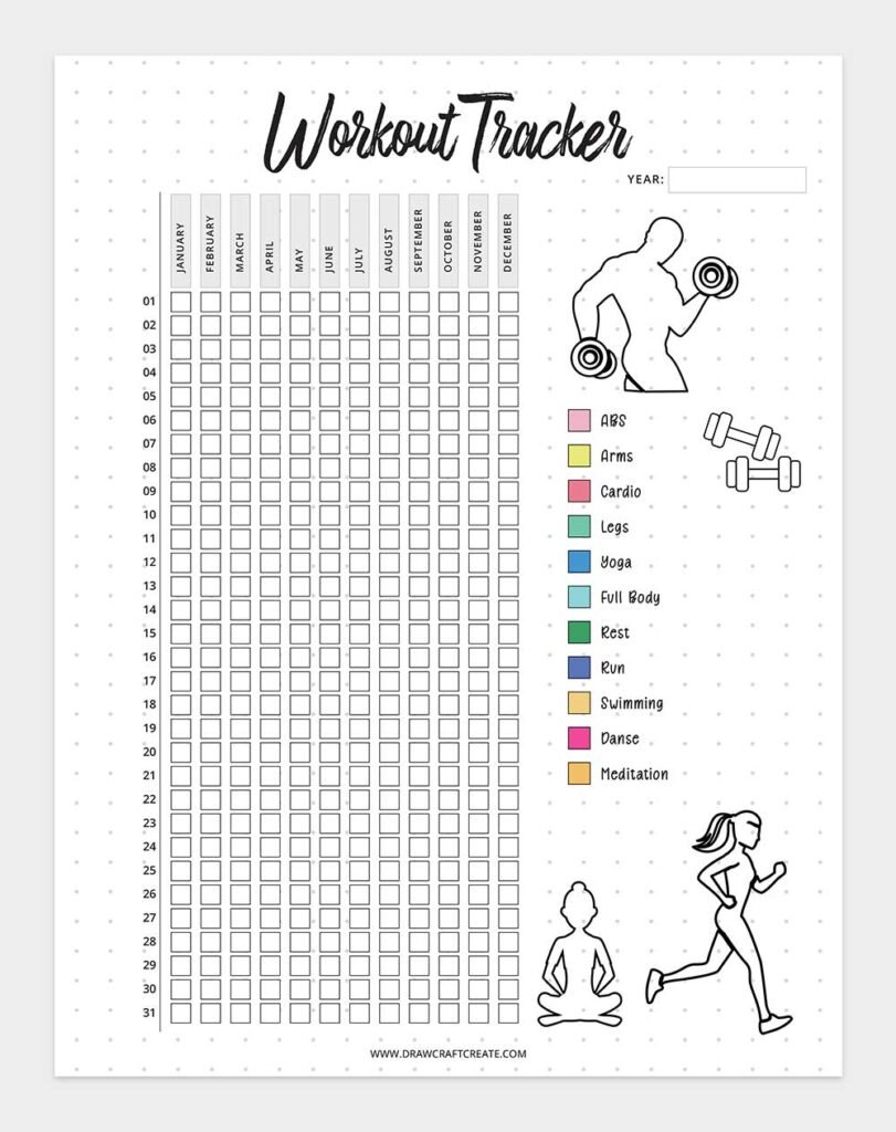 20+ Free Printable Tracker Template - Draw Craft Create