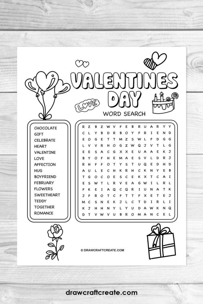 Free Printable Valentine's Day Tic Tac Toe - Draw Craft Create