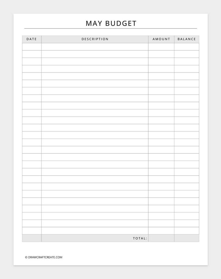 Free Printable May Planner 2026 (29 Pages) - Draw Craft Create