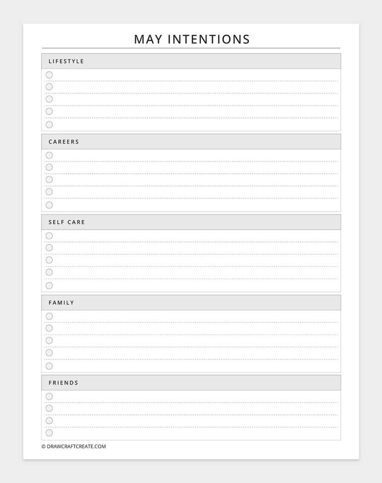 Free Printable May Planner 2026 (29 Pages) - Draw Craft Create