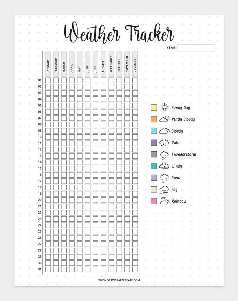 20+ Free Printable Tracker Template - Draw Craft Create