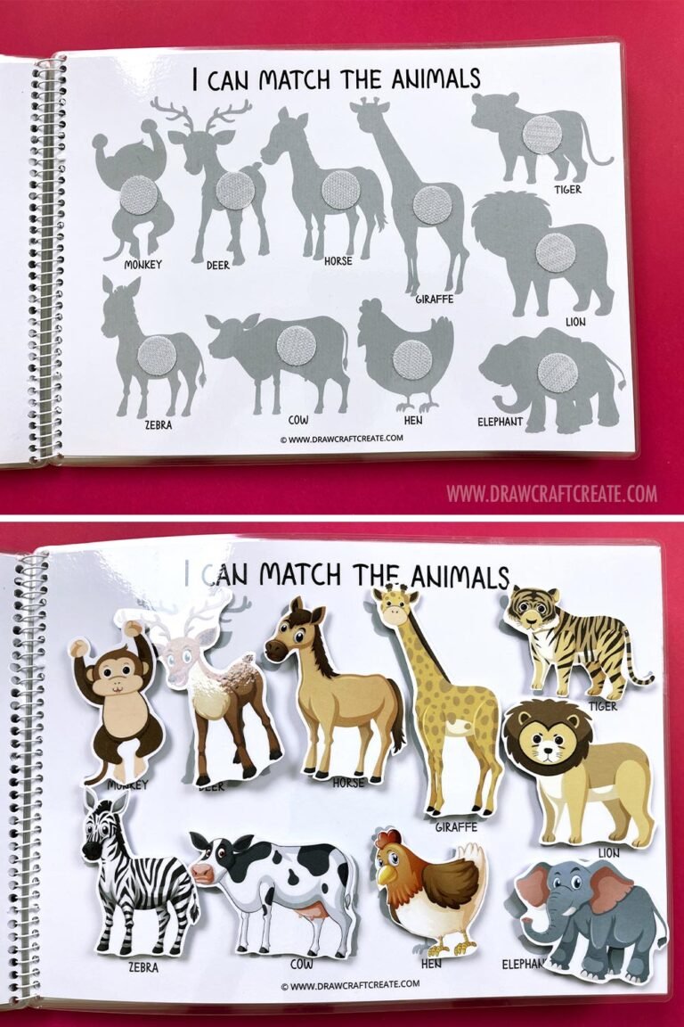 Free Printable Toddler Busy Book - Draw Craft Create