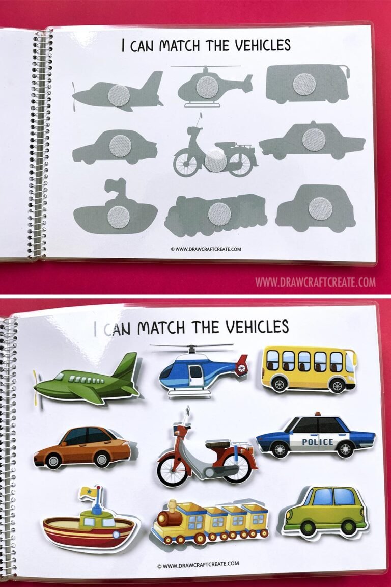 Free Printable Toddler Busy Book - Draw Craft Create