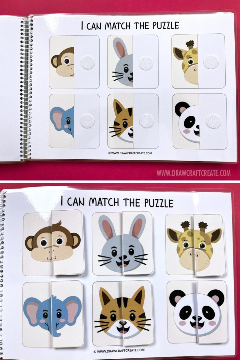 Free Printable Toddler Busy Book - Draw Craft Create