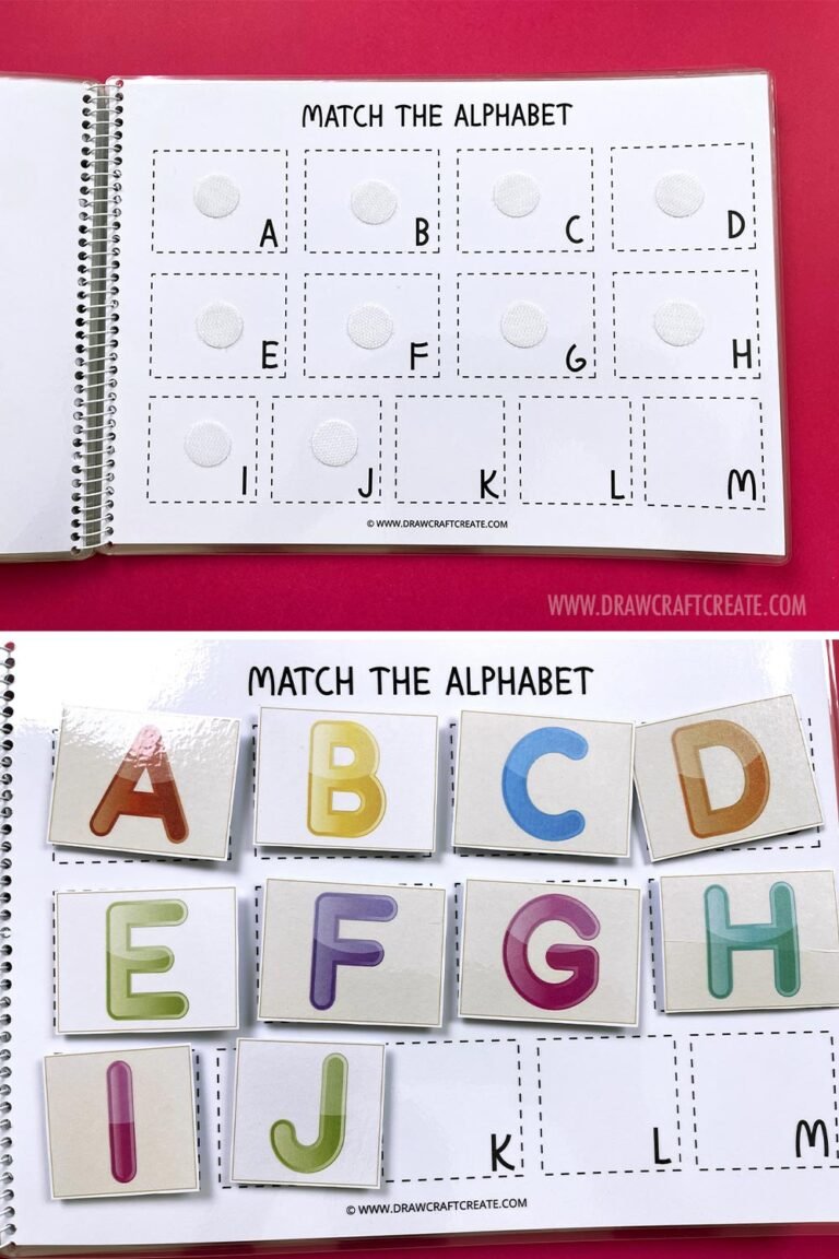 Free Printable Toddler Busy Book - Draw Craft Create