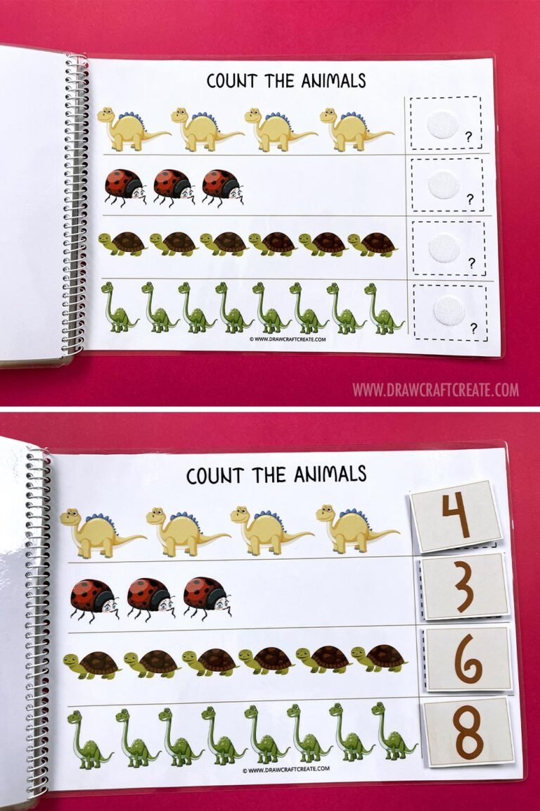 Free Printable Toddler Busy Book - Draw Craft Create