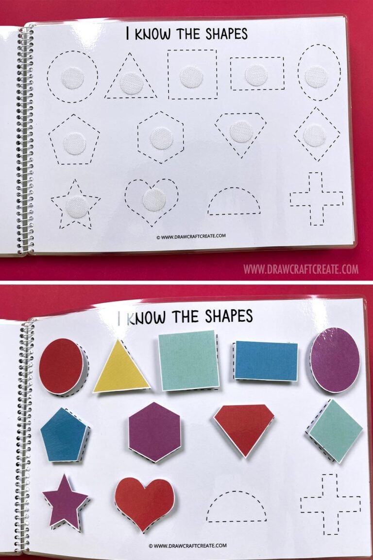 Free Printable Toddler Busy Book - Draw Craft Create