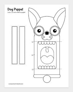Free Printable Dog Puppet - Draw Craft Create