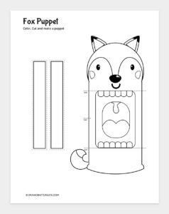 Free Printable Fox Puppet Craft - Draw Craft Create