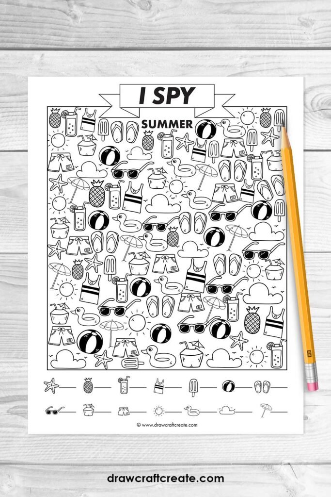 Free Printable Summer Word Scramble With Answer Key - Draw Craft Create