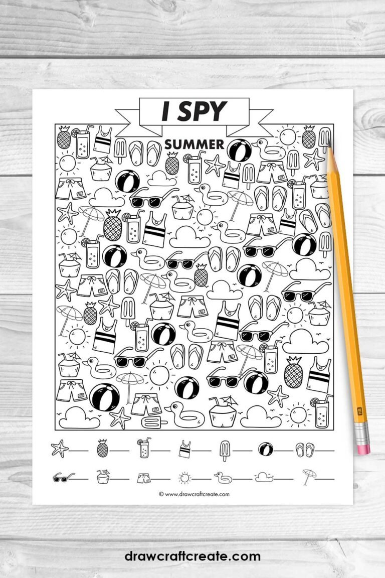 Free Printable Summer Word Scramble With Answer Key - Draw Craft Create