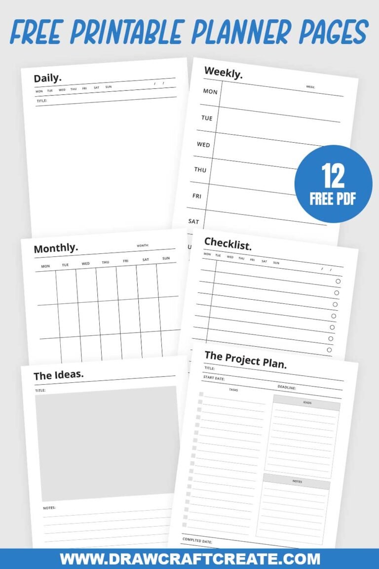 Free Printable Sleep Tracker Template - Draw Craft Create